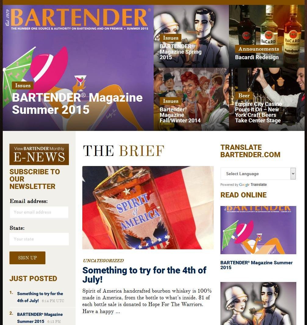 Bartender online in English